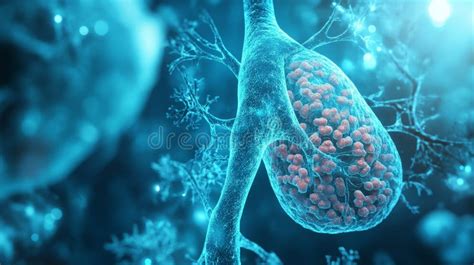 High Resolution Scientific Visualization Of Goblet Cell Structure Stock