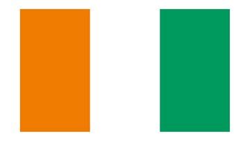 Bandera De La Costa De Marfil Con El Color Original Vector Premium