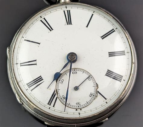 Sterling Silver Pocket Watch Mid Victorian 1864 Watch Museum
