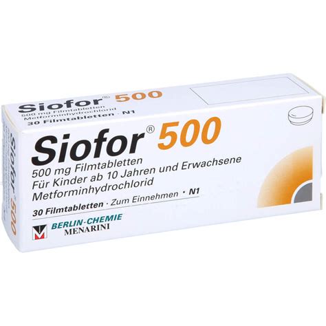 Siofor 500 Filmtabletten 30 St Auf E Rezept Kaufen Aponeo