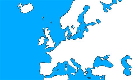 Blank Europe Map No Borders