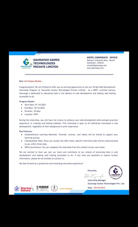 Arti Bankar On Linkedin Gavravgotechnologies Internship Webinternship Webdevelopment