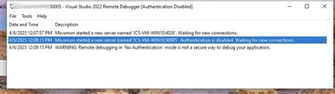 c kernel debugger adding target device yields error while