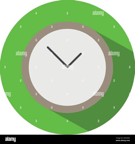 Icon Of A Clock In Flat Style Vector Illustration Stock Vector Image Art Alamy