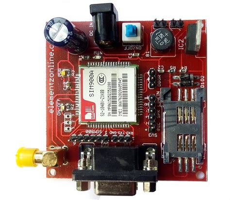 Buy Elementz Sim 900a Gsm Modem Module With Sma Antenna Online In India Robocraze