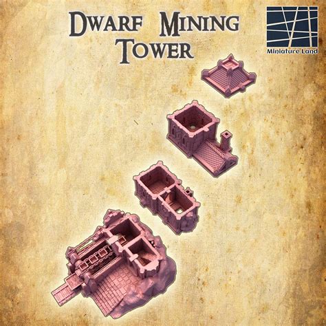 Stl File Dwarf Mining Tower 28 Mm Tabletop Terrain 🎲・3d Printable Design To Download・cults