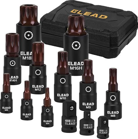 13 Piece Xzn Triple Square Spline Bit Impact Socket Set Premium S2