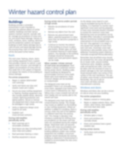 Solution Winter Hazard Control Plan White Paper Studypool