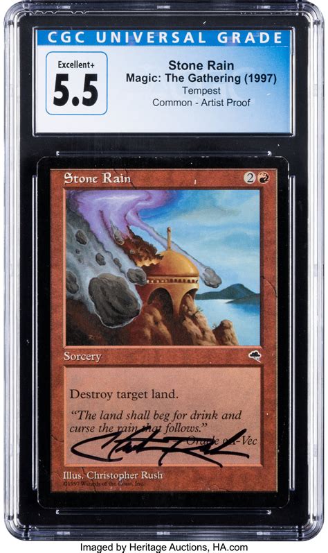 Magic The Gathering Artist Proof Stone Rain Tempest Cgc Trading Lot