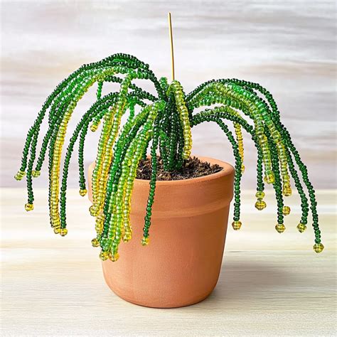 Create Your Best Diy Beaded Leaf Plant In A Terra Cotta Pot