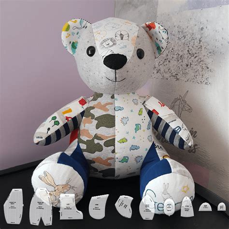 Memory Bear Template Ruler Set10 Pcs With Instructions