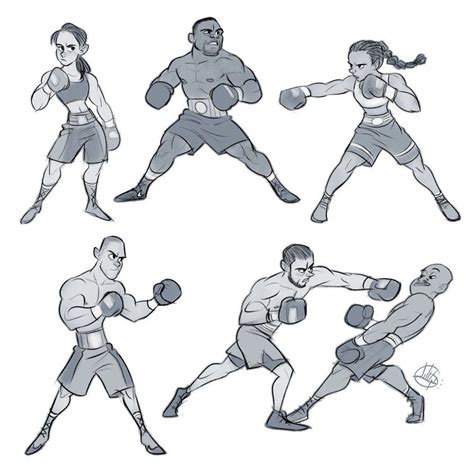 Boxing Drawing References And Sketches For Artists