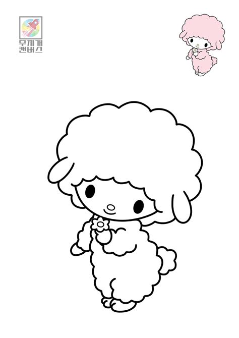 Sanrio Coloring Pages My Sweet Piano Rainbow Canvas Free Coloring Pages