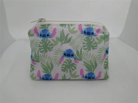 Handmade Zipper Coin Purse Made With Lilo And Stitch Fabric