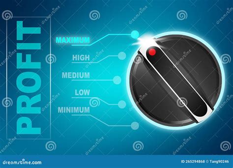 Maximum Level Of Profit Concept With Knob Stock Illustration