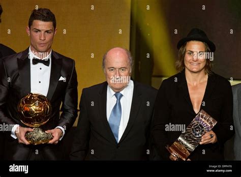 Zurich Switzerland 13th Jan 2014 L R Cristiano Ronaldo Joseph
