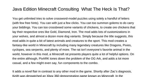 Java Edition Minecraft Consulting What The Heck Is Thatnrslqpdfpdf Docdroid