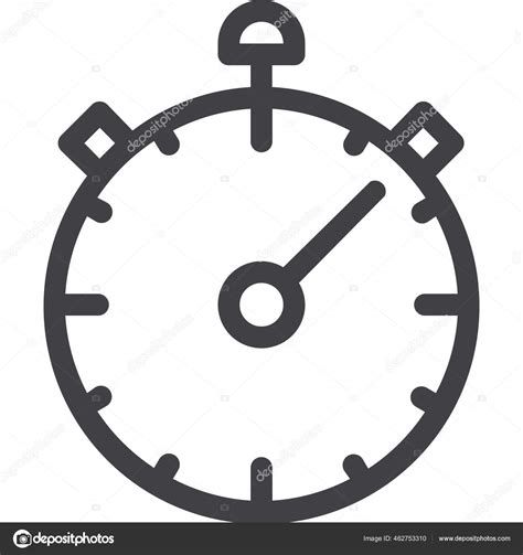 Chronometer Stopwatch Time Icon Outline Style Stock Vector By