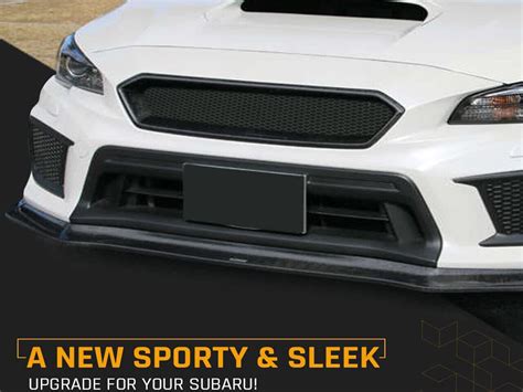 Front Grille For 2018 2021 Subaru Wrx Sti Va Gloss Black Black Mesh