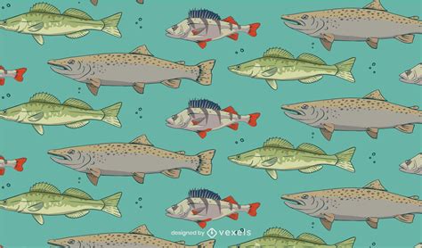 Fish Species Pattern Design Vector Download