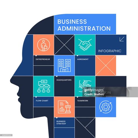 Infographic Template With Editable Icons For Business Administration