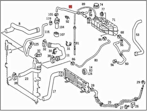Genuine Mercedes From Expansion Tank To Recirculating Pump Hose