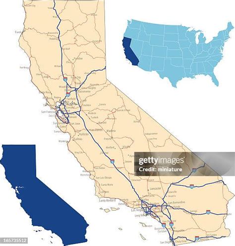 California Road Map Photos And Premium High Res Pictures Getty Images
