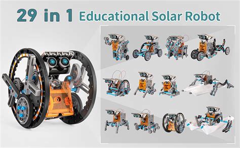 29 In 1 Solar Robot Kit 204 Pieces Stem Educational Robot Building