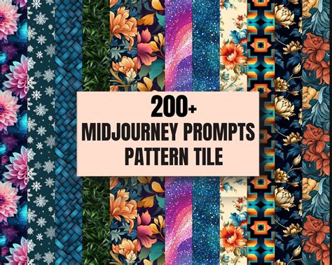 Midjourney 200 Digital Seamless Pattern Midjourney Prompts Seamless