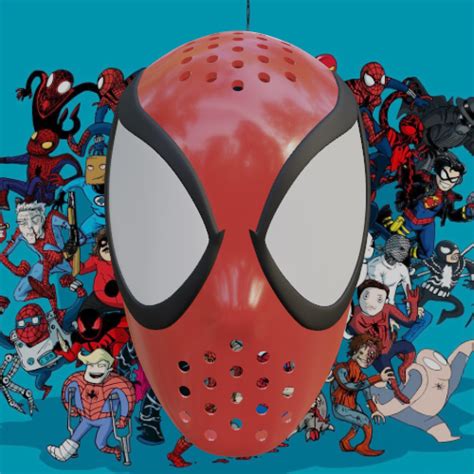 Ben Riley Inspired Spider Man Face Shell By Budwin Download Free Stl Model