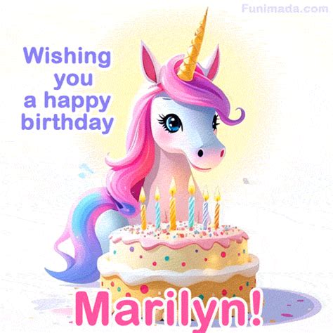 Cute Unicorn Birthday  For Marilyn Download On