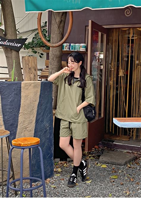 장마룩추천☔ 방수원단 로바쥬 아노락 스트링 반팔후드밴딩 반바지 투피스 Set 44~99 ♥핫핑♥