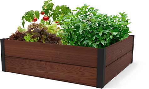 Latitude Run® Durable Wood Look Raised Garden Bed For Outdoor