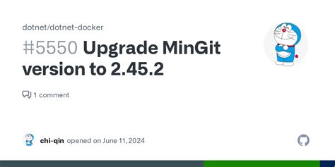 Upgrade Mingit Version To 2452 · Issue 5550 · Dotnetdotnet Docker · Github