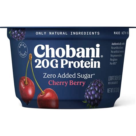 Chobani 20g Protein Lowfat Greek Yogurt Cherry Berry Shop Yogurt At