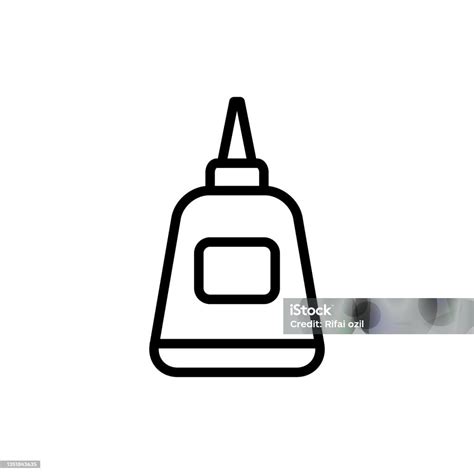 Colla Icona Design Modello Vettoriale Illustrazione Segno E Simbolo Eps