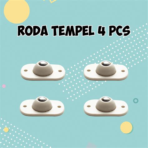 Jual Roda Kecil Tempel Tambahan 4in1 Roda Tempel Universal Roda Storage Box Roda Furniture