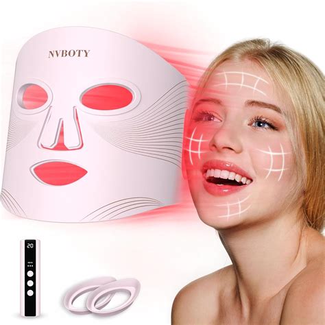 Nvboty Red Light Therapy For Face 4 Modes Portable Led Face Mask Light