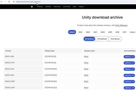 为什么在官网找不到unity6000版本了 技术问答 unity官方开发者社区