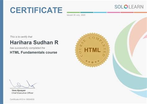 Harihara Sudhan R On Linkedin Sololearn Html Fundamentals