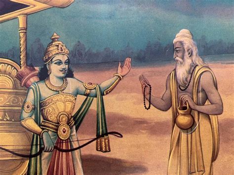 Arjun Dronacharya Photo A Scene From Mahabharat Indian Hindu Etsy