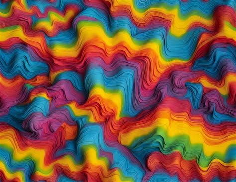 Premium Photo Colorful Abstract Wavy Texture Seamless Pattern Psychedelic Design