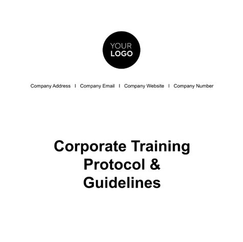 Corporate Training Protocol And Guidelines Hr Template Edit Online