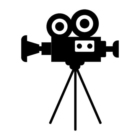 Movie Camera Clipart Black And White Tree