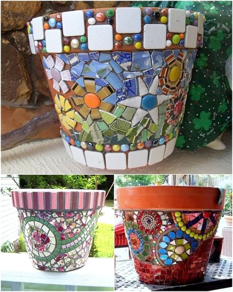 12 Diy Mosaic Garden Decor Projects Mosaic Flower Pots Mosaic Diy