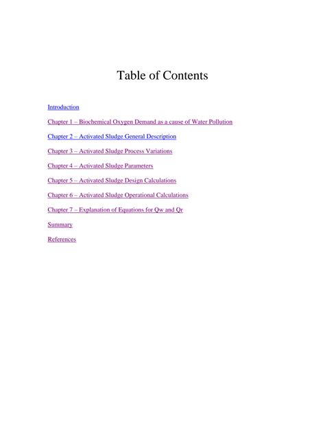 Solution Activated Sludge Calculatons Spreadsheet Aeration Tank