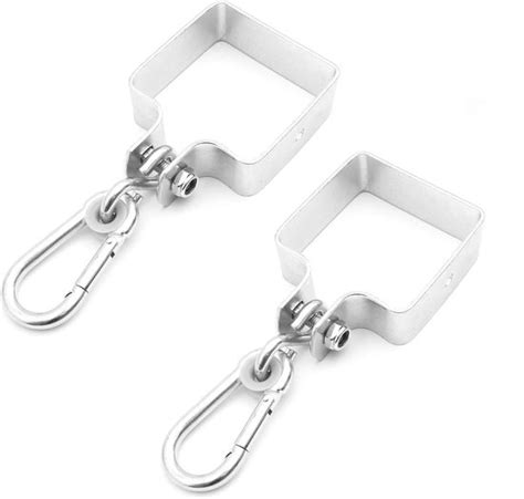 Set Of 2 Square Swing Hooks 9 X 9 Cm For Heavy Loads And Bar Attachment