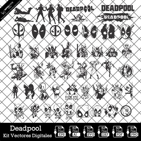 Deadpool Digital Vector Kit 50 Vectors Etsy Deadpool Digital Vector Kit 50 Vectors Etsy
