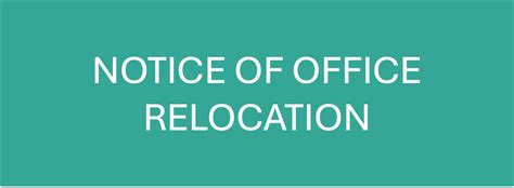 Notice Of Office Relocation Govita Tech Limited