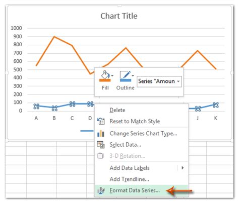 how to break chart axis in excel